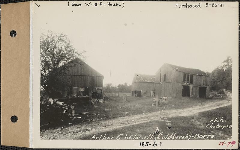 Arthur C. Walworth, Jr., 2 barns, Coldbrook, Barre, Mass., Jun. 7, 1928 ...