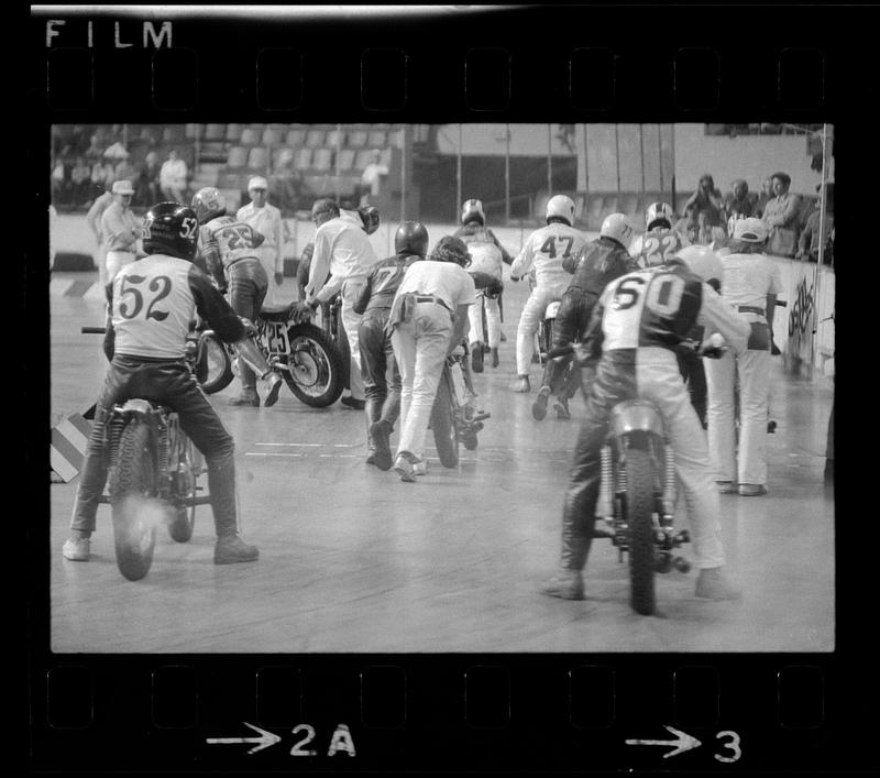 Motorcycle races at Boston Garden, Boston - Digital Commonwealth