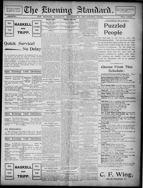 Evening Standard. December 16, 1899 - Digital Commonwealth