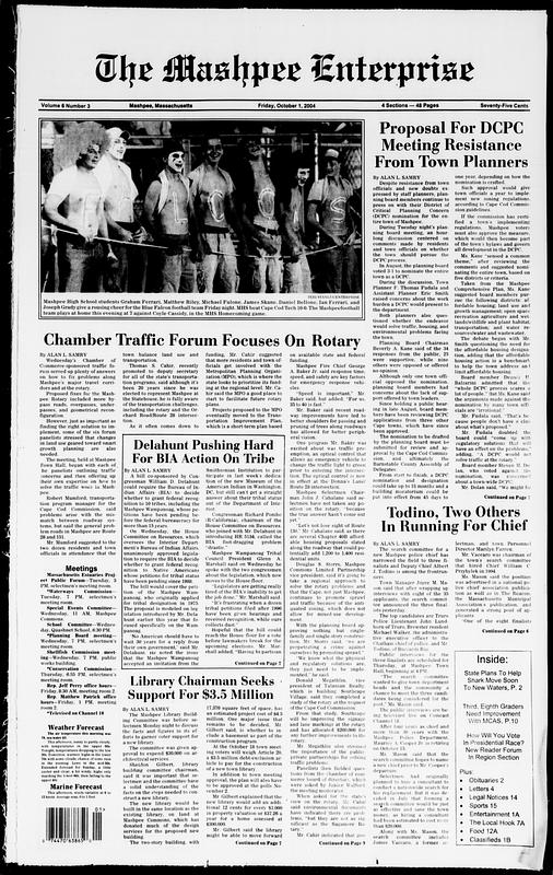 The Mashpee Enterprise. October 01, 2004 - Digital Commonwealth