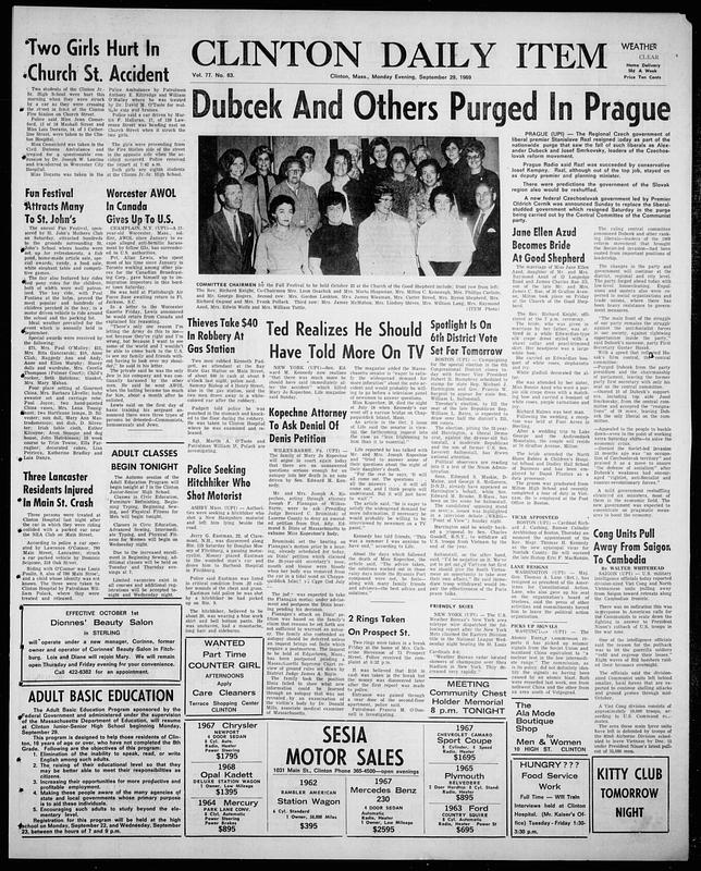 Clinton Daily Item. September 29, 1969 - Digital Commonwealth