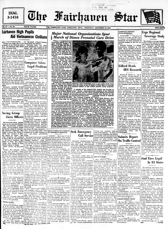The Fairhaven Star. December 15, 1966 - Digital Commonwealth
