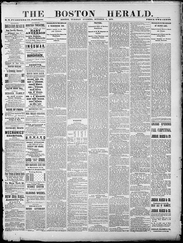 The Boston Herald. October 08, 1878 - Digital Commonwealth
