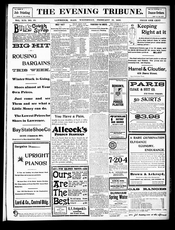 The Evening Tribune. February 15, 1899 - Digital Commonwealth