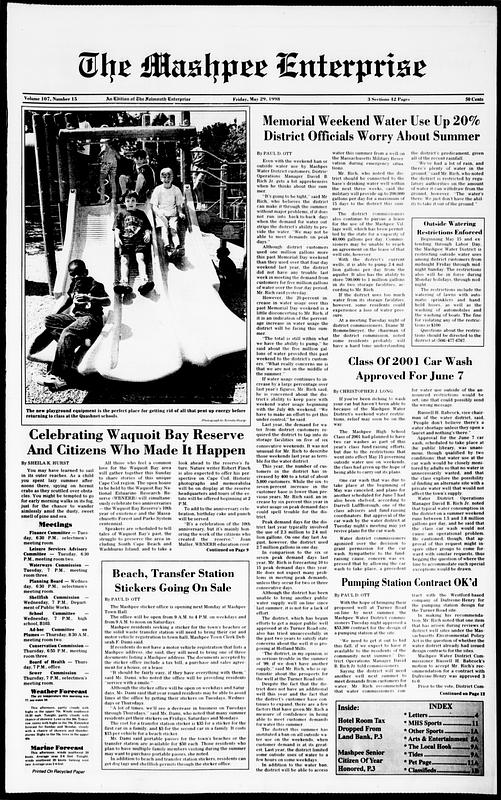 The Mashpee Enterprise. May 29, 1998 - Digital Commonwealth