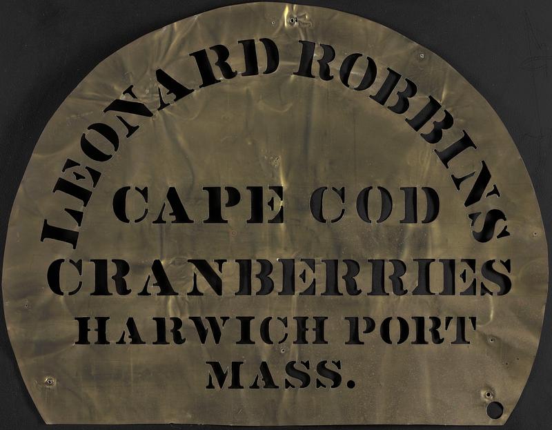 Leonard Robbins Cape Cod Cranberries Harwich Port, Mass. Barrel Stencil ...
