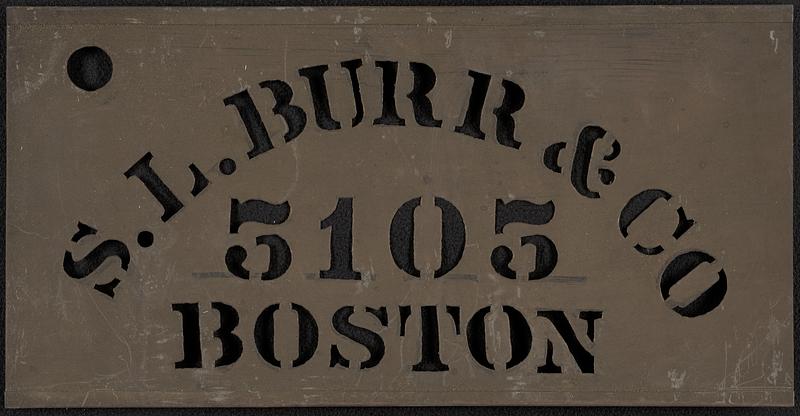 S.L. Burr & Co 5105 Boston Fruit Merchant Stencil - Digital Commonwealth