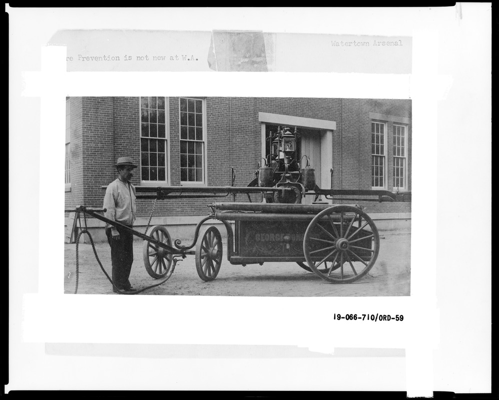 Old hand pump fire engine - Digital Commonwealth