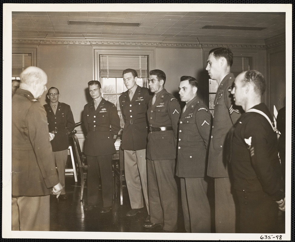 Col. John Mather, Commanding Officer of the Watertown Arsenal, greeting ...