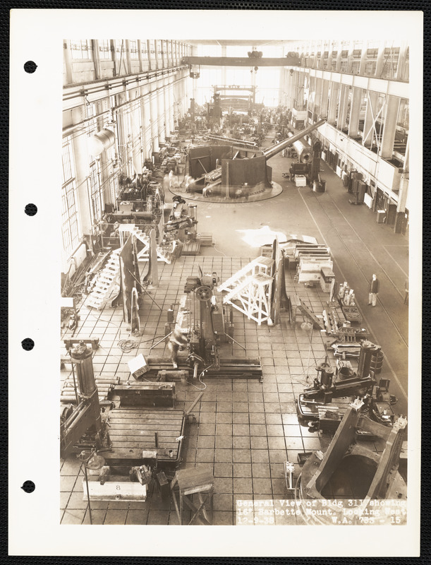 General view of bldg. 311 showing 16" barbette mount looking west ...
