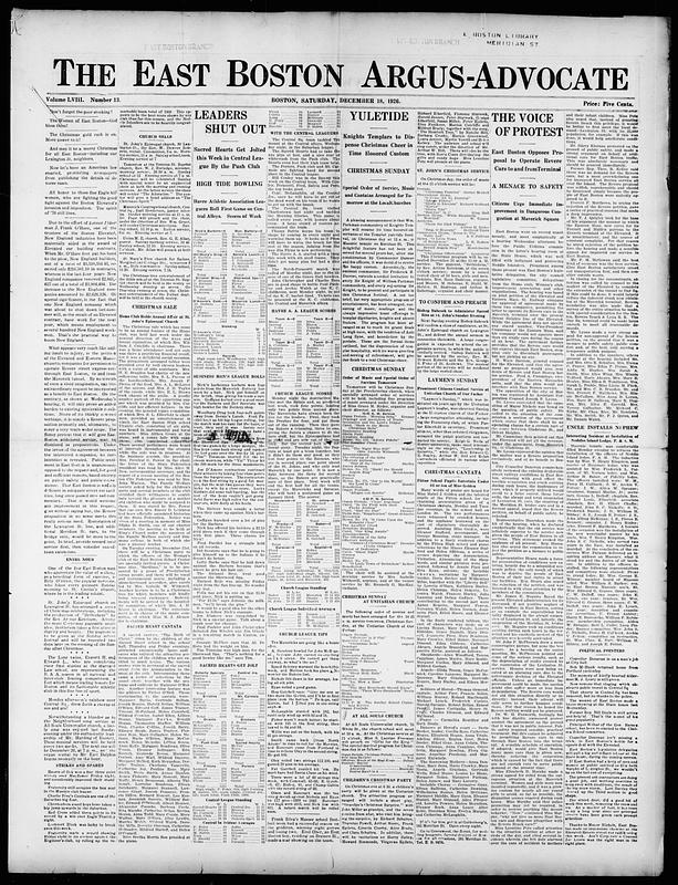 East Boston Argus-Advocate - Digital Commonwealth