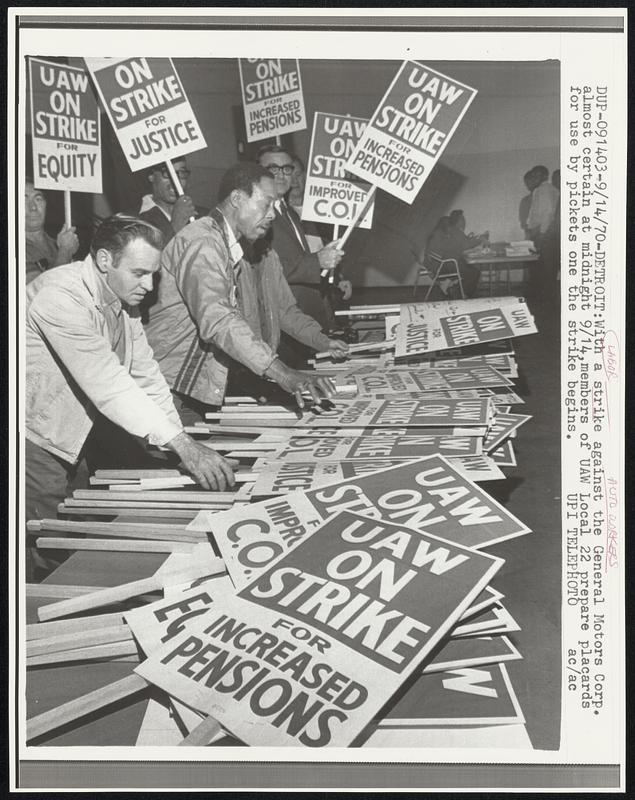 Detroit: With a strike against the General Motors Corp. almost certain ...