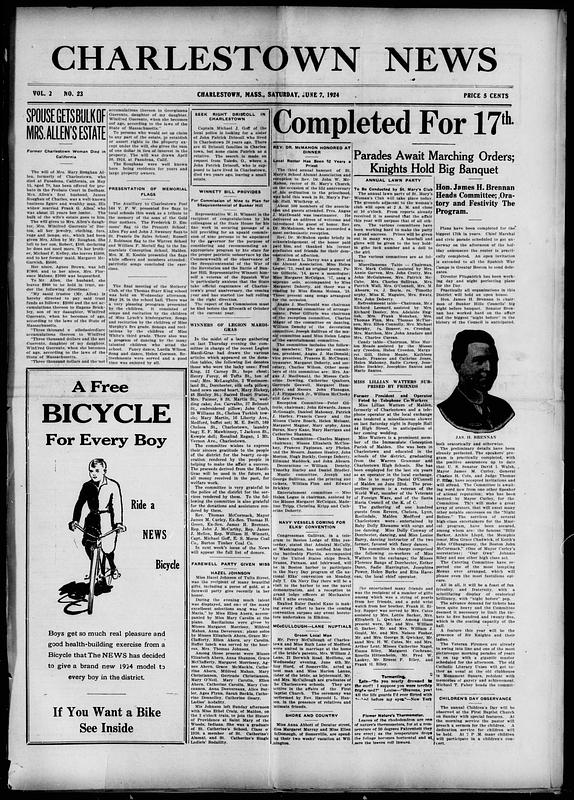 The Charlestown News. June 07, 1924 - Digital Commonwealth