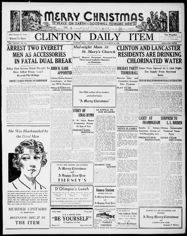 Clinton Daily Item. December 24, 1935 - Digital Commonwealth