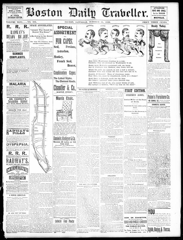 Boston Daily Traveller. October 11, 1890 - Digital Commonwealth