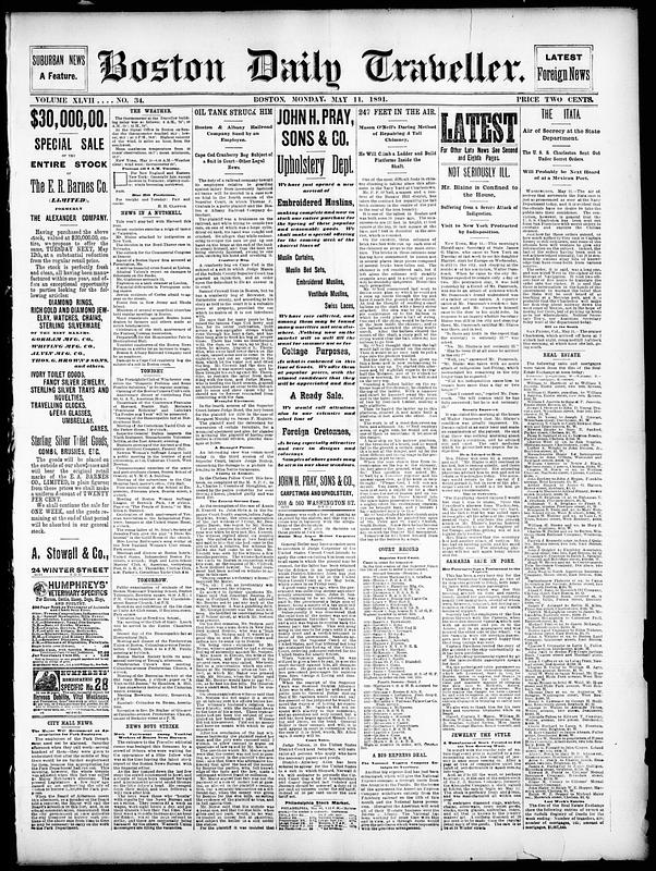 Boston Daily Traveller. May 11, 1891 - Digital Commonwealth