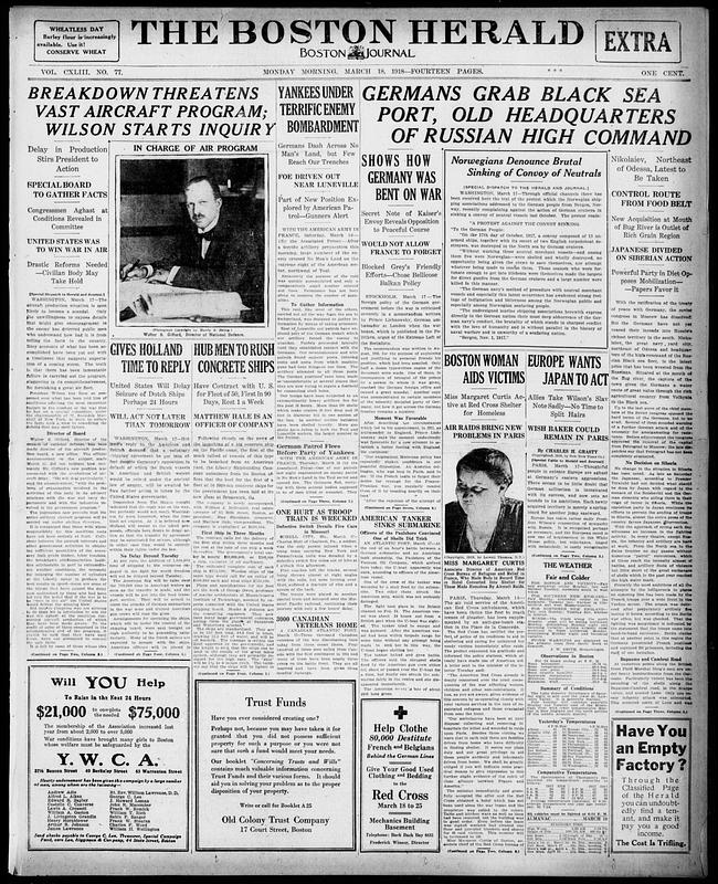 Boston Herald and Boston Journal. March 18, 1918 - Digital Commonwealth