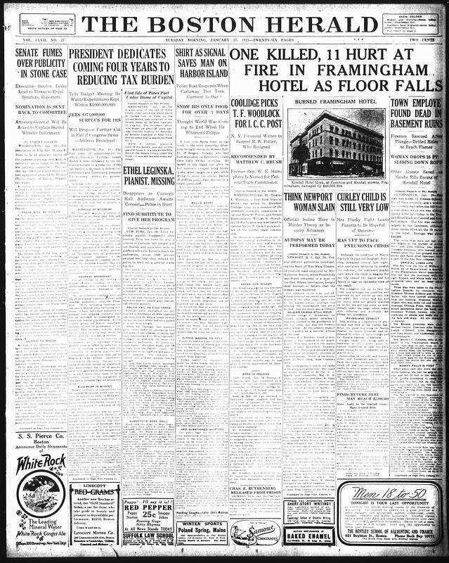 Boston Herald. January 27, 1925 - Digital Commonwealth