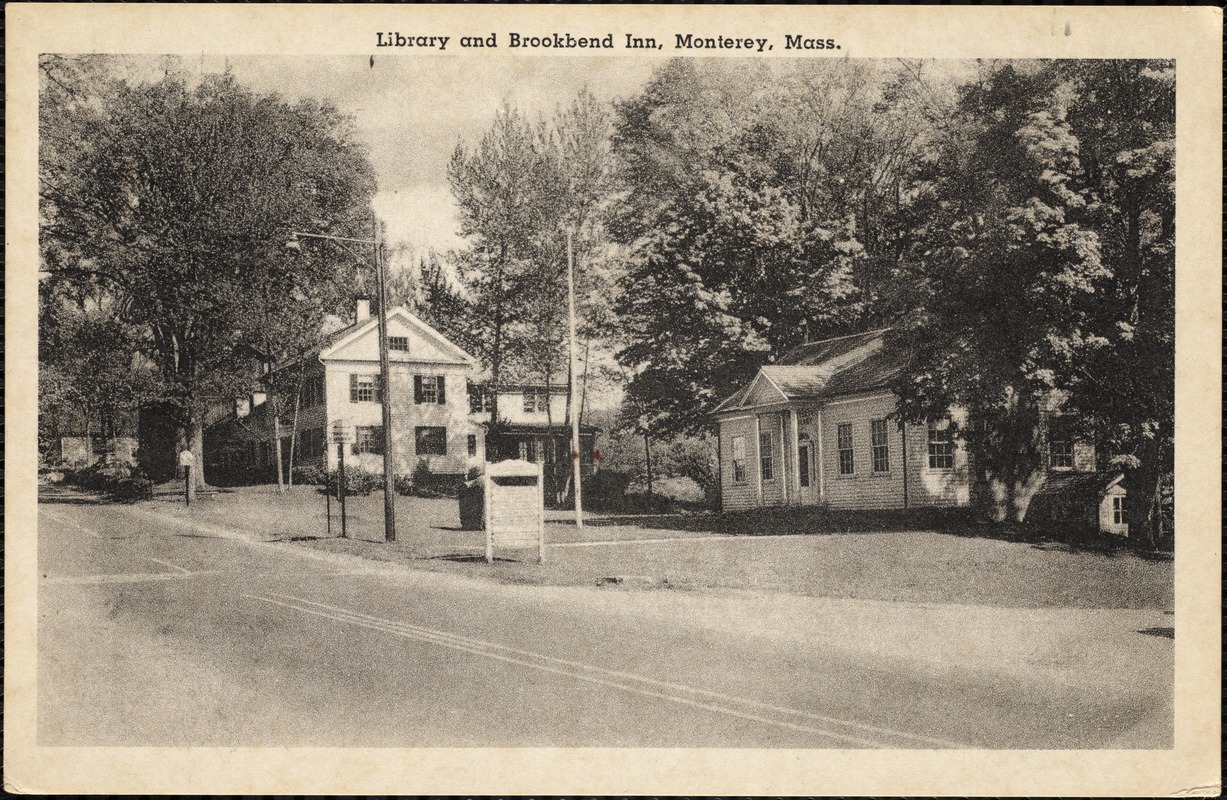 Library and Brookbend Inn, Monterey, Mass. - Digital Commonwealth