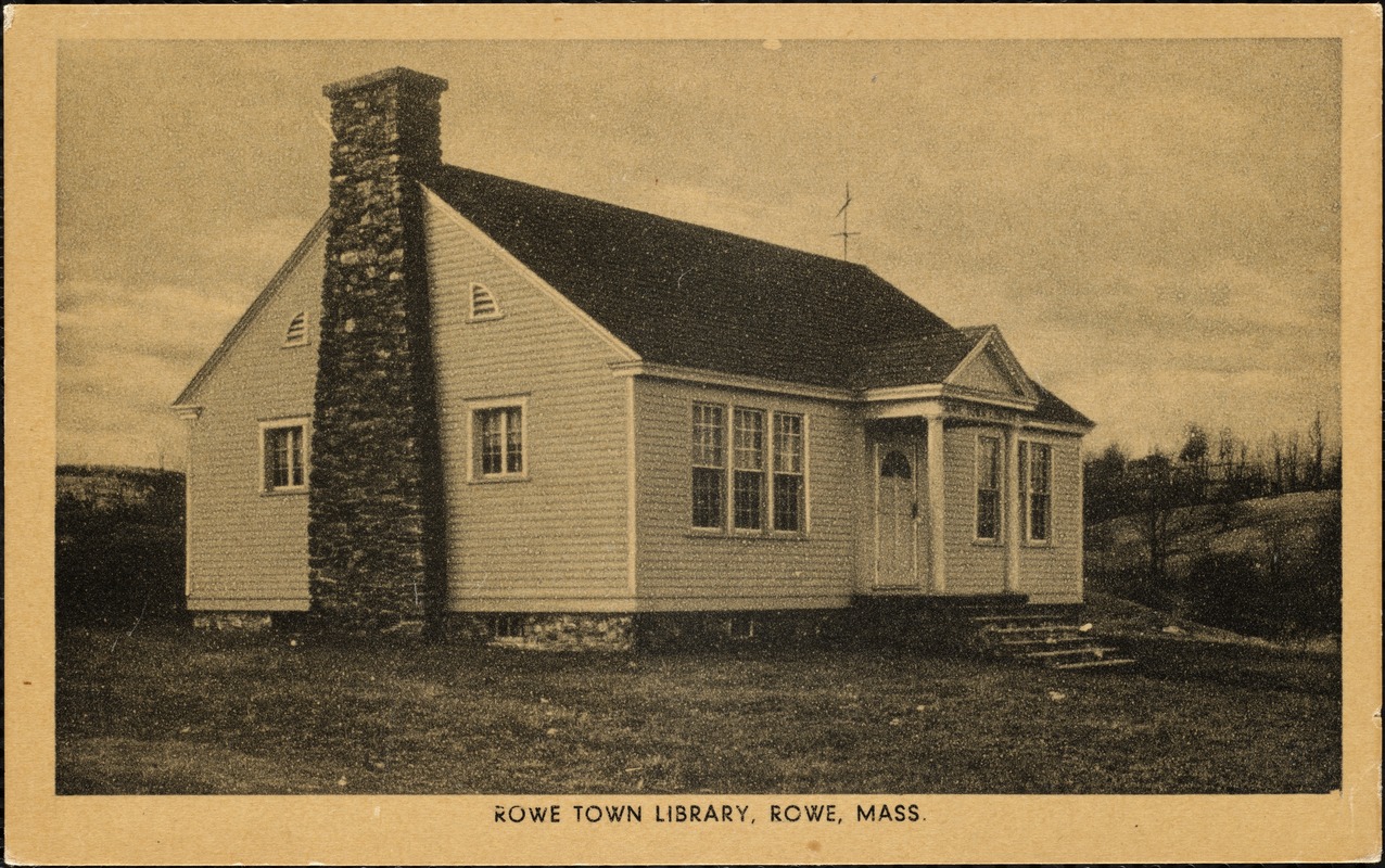 Rowe Town Library, Rowe, Mass. - Digital Commonwealth