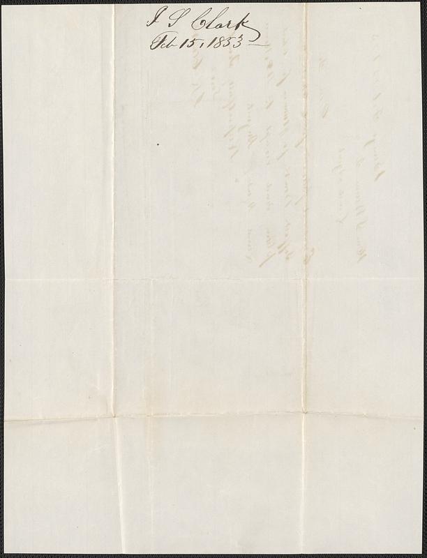 Isaac R. Clark to Samuel Warner, 15 February 1853 - Digital Commonwealth