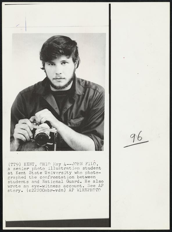 John Filo, a senior photo illustration student at Kent State University ...