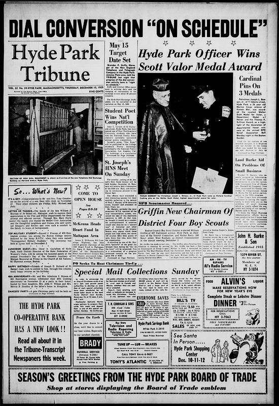 Hyde Park Tribune. December 10, 1959 - Digital Commonwealth