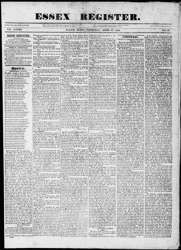 Essex Register. April 17, 1828 - Digital Commonwealth