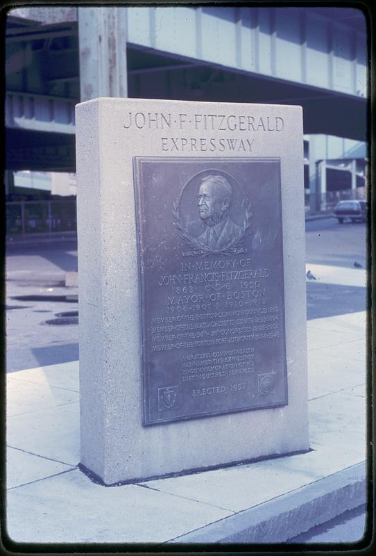 John F. Fitzgerald plaque Central Artery North End Boston - Digital ...