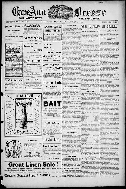 Cape Ann Breeze. January 02, 1900 - Digital Commonwealth