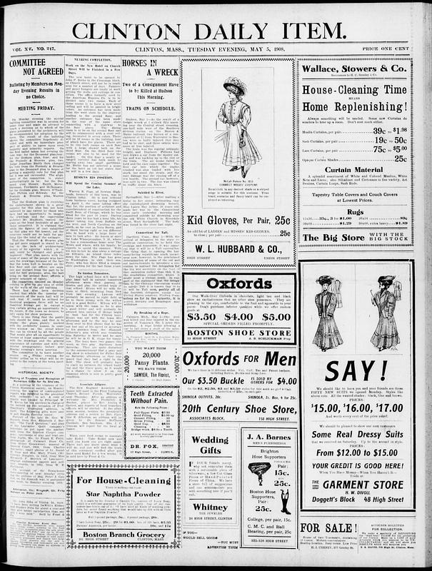 Clinton Daily Item. May 05, 1908 - Digital Commonwealth