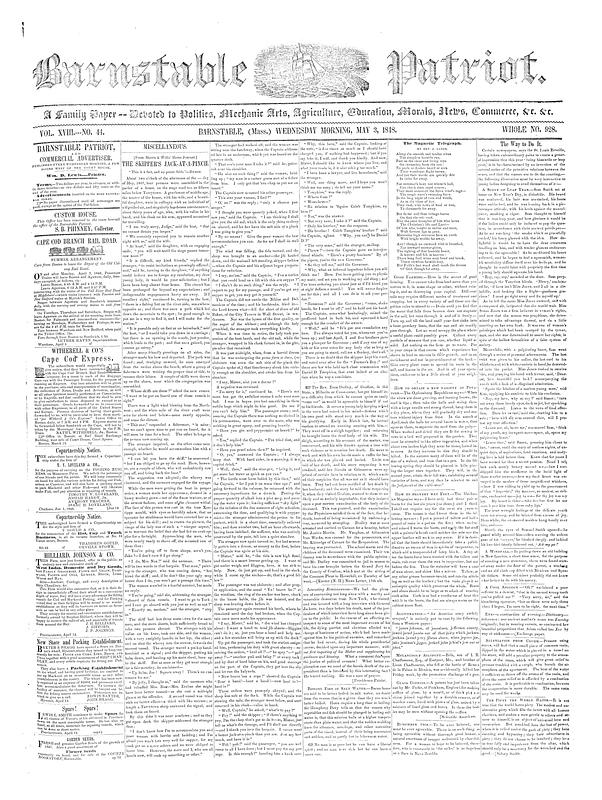 Barnstable Patriot. May 03, 1848 - Digital Commonwealth