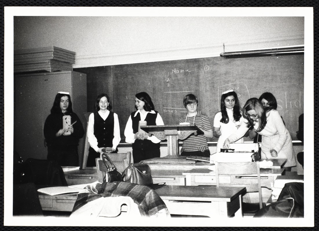 Methods class fall 1969 D. Wellman's rhythm band - Digital Commonwealth