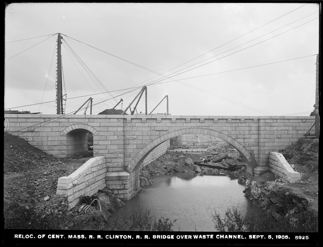 Wachusett Dam, relocation Central Massachusetts Railroad, railroad ...