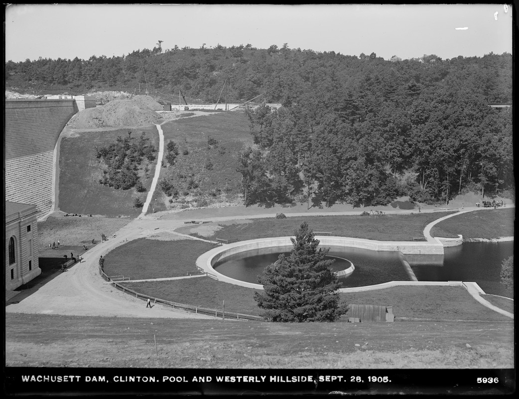 Wachusett Dam, pool and westerly hillside, Clinton, Mass., Sep. 28 ...