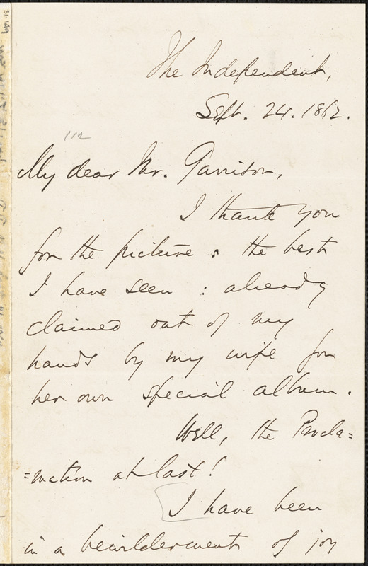 Letter from Theodore Tilton, [New York, New York], to William Lloyd ...