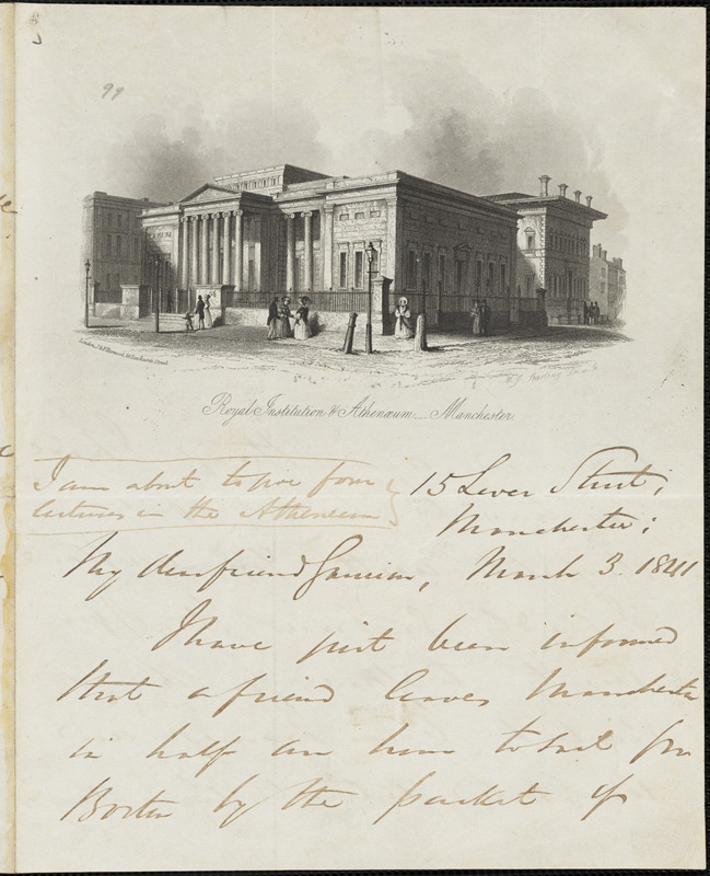 Letter from George Thompson, Manchester, [England], to William Lloyd ...