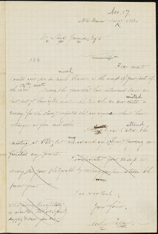 Letter from Arthur Tappan, New Haven, [Connecticut], to William Lloyd ...