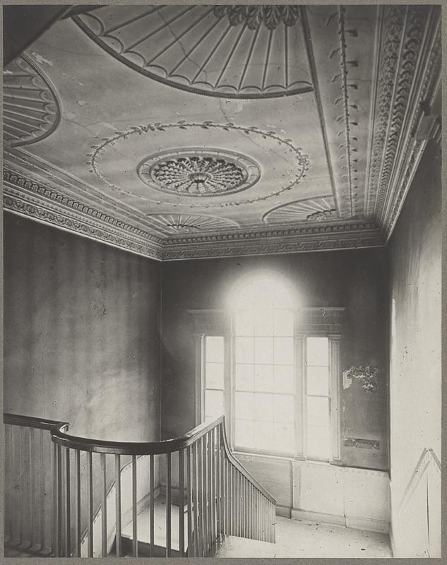 Boston, Taylor House, interior, upper hall ceiling - Digital Commonwealth