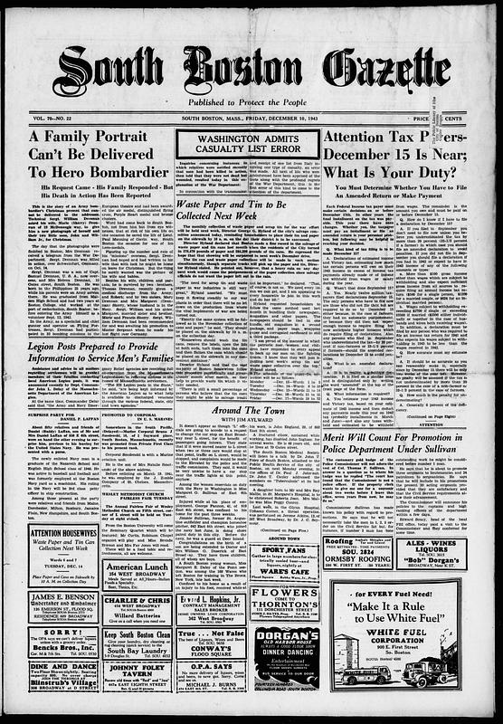 South Boston Gazette, December 10, 1943 - Digital Commonwealth