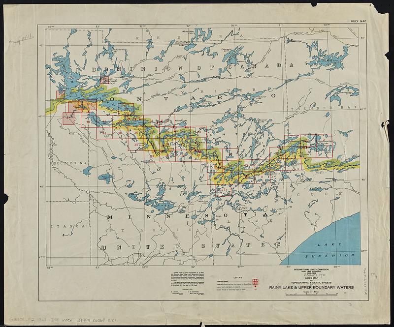 Topographic & detail sheets of Rainy Lake & upper boundary waters ...