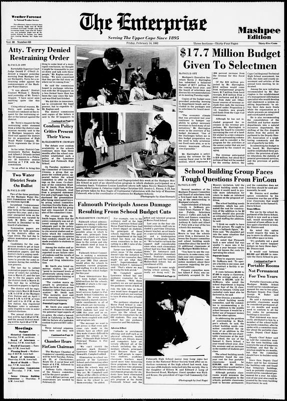 The Mashpee Enterprise. February 14, 1992 - Digital Commonwealth