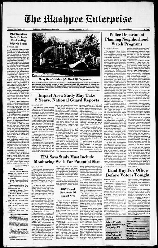 The Mashpee Enterprise. December 09, 1997 - Digital Commonwealth