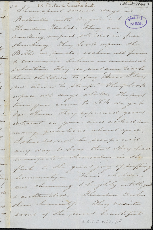 Letter, 1848? - Digital Commonwealth