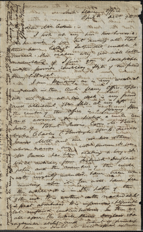 Letter from James Miller M'Kim, Philadelphia, [Pennslyvania], to John ...