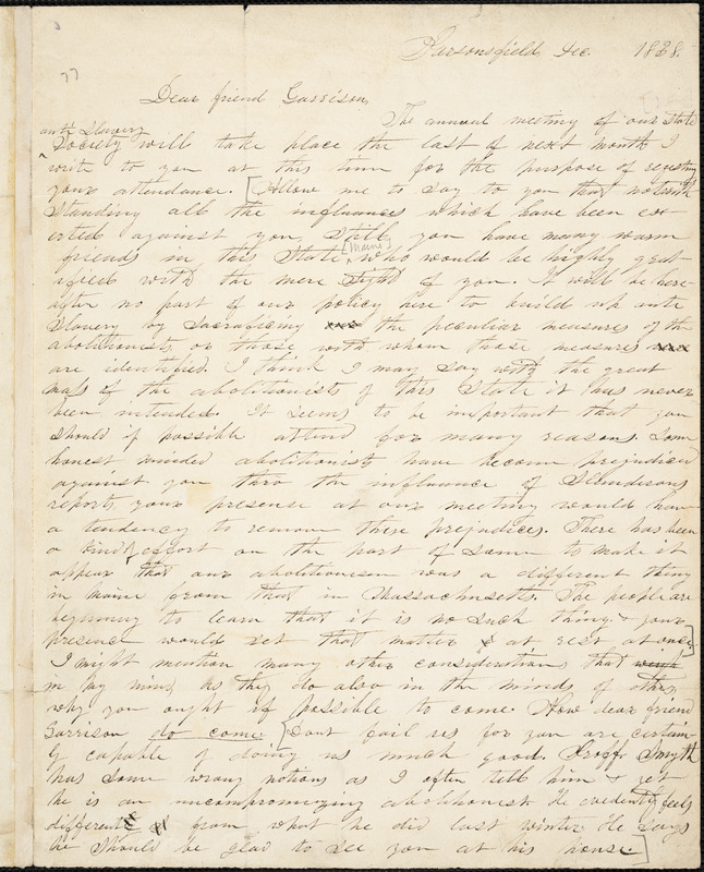 Letter from Ichabod Codding, N[orth] Parsonsfield, M[ain]e, to William ...