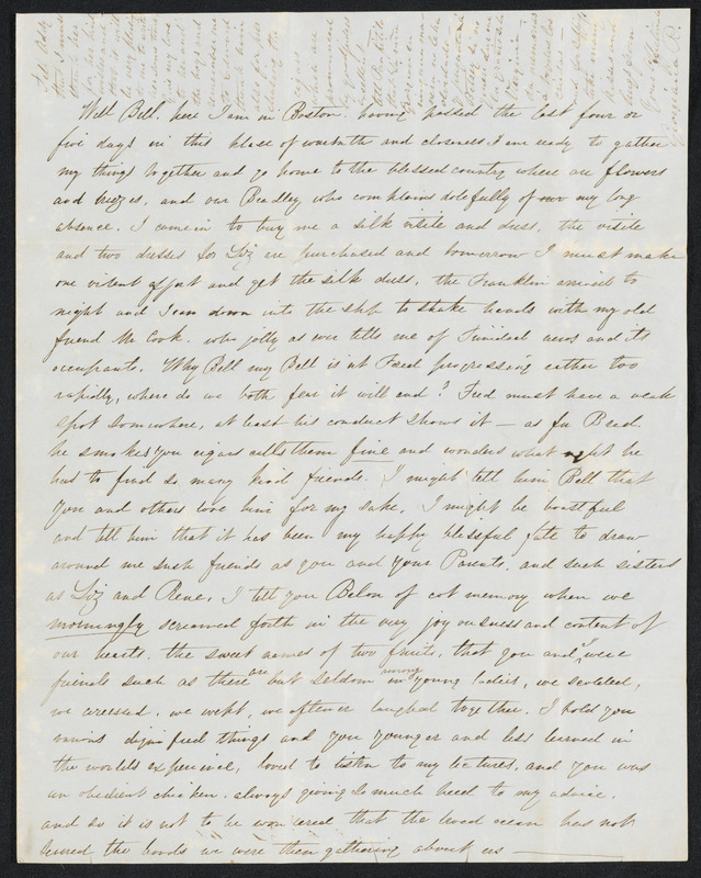 Letter to 'Bell' from Georgiana Beaumont, June 11, 1849 - Digital ...