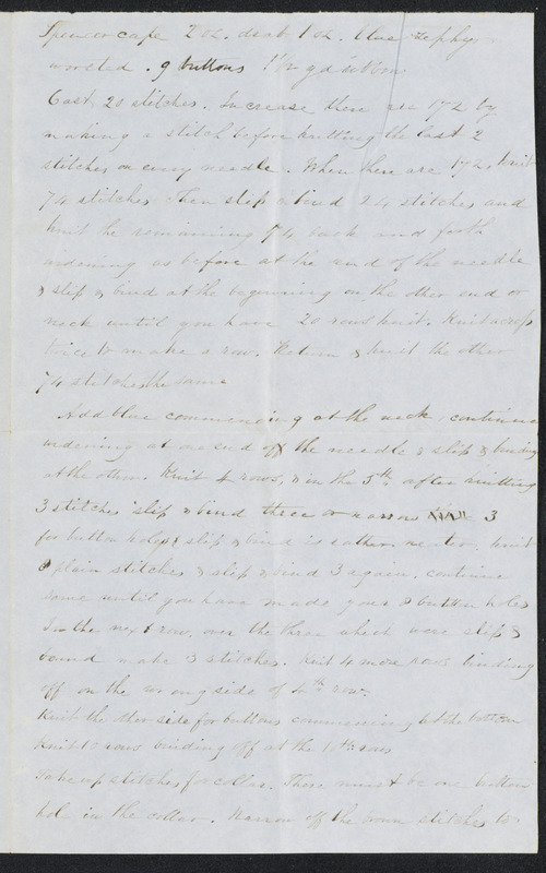 Incomplete letters, without dates or signatures - Digital Commonwealth