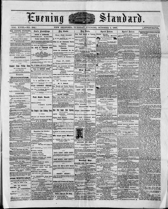 Evening Standard. October 01, 1867 - Digital Commonwealth