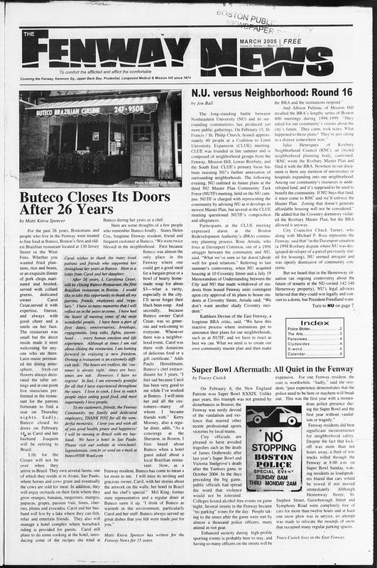 The Fenway News. March 04, 2005 - Digital Commonwealth